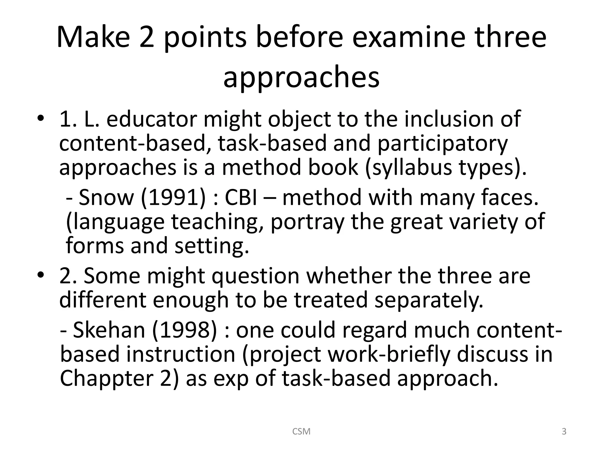 Content Based Instruction | PPTX