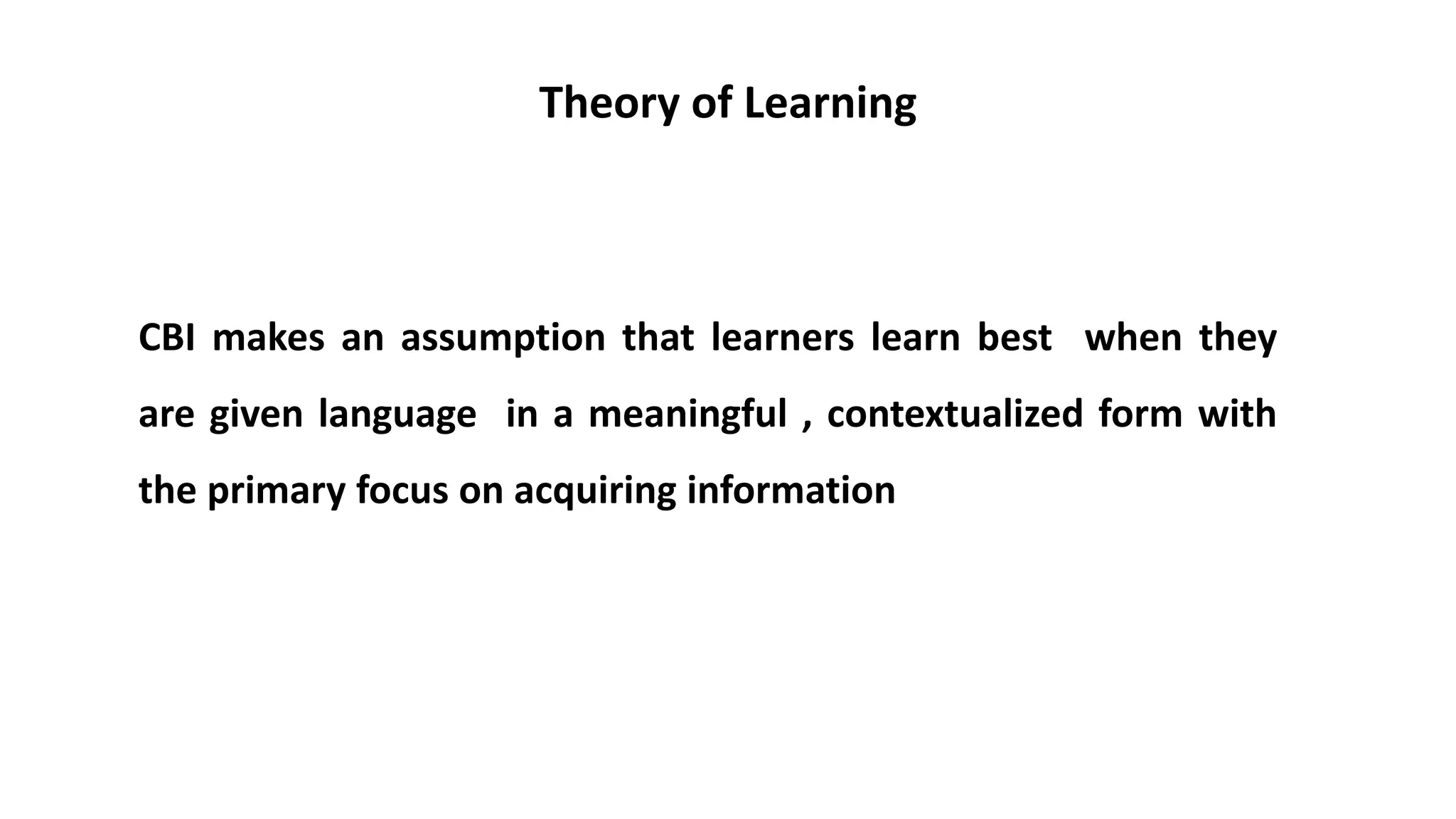 Content based instruction ( CBI ) | PPTX