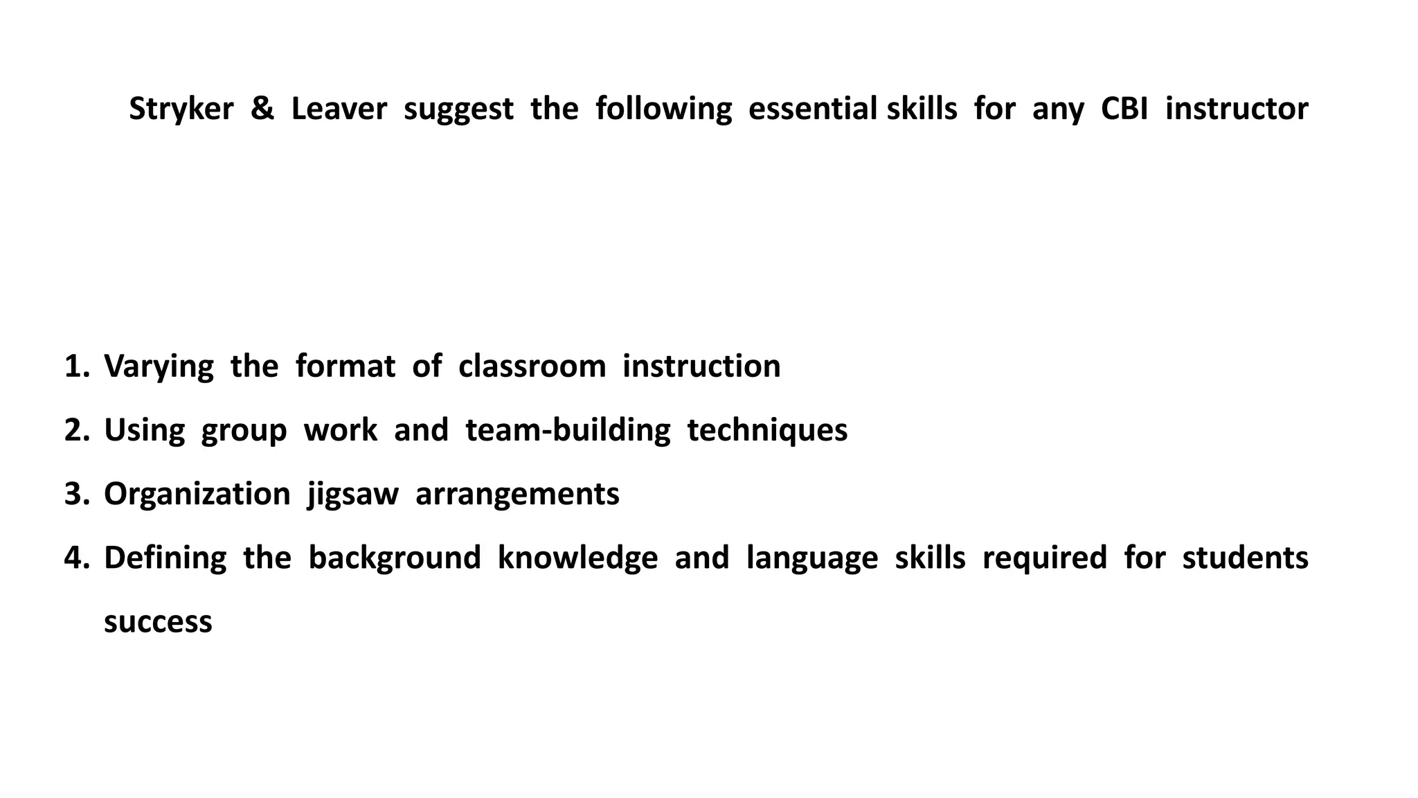 Content based instruction ( CBI ) | PPTX
