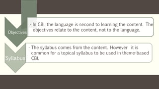 Content-Based Instruction (CBI) | PPTX