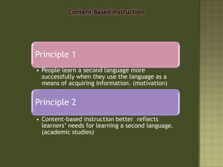 TEFL - Content Based Language (2) | PPT