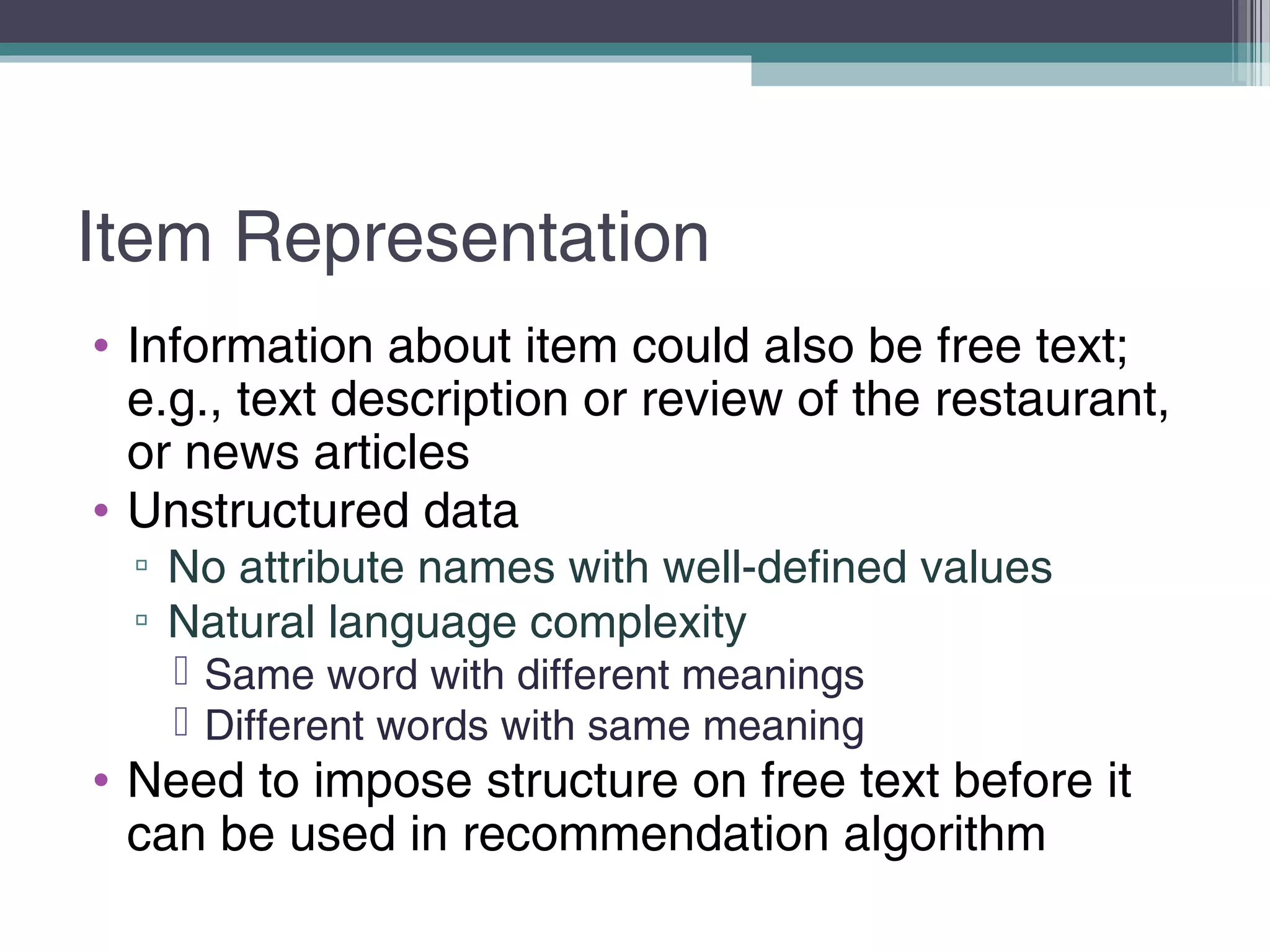 Content Based Recommendation Systems Ppt Databases Computer