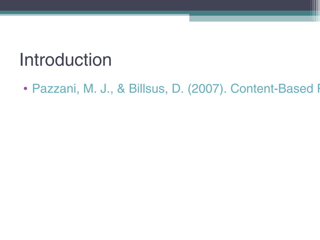 Content Based Recommendation Systems Ppt Databases Computer