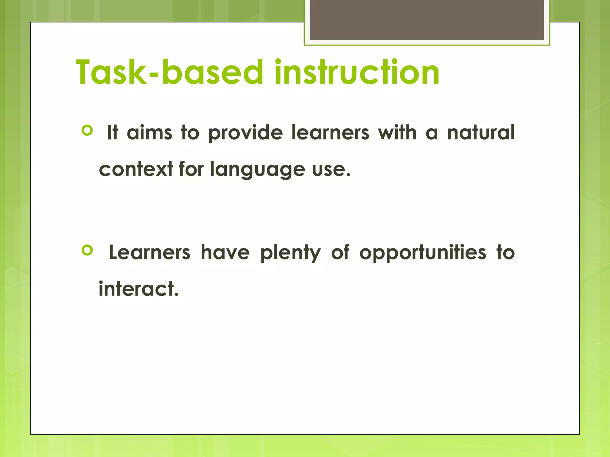 Content based, task-based, and participatory approaches | PPT