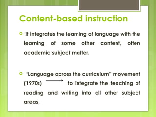 Content based, task-based, and participatory approaches | PPT