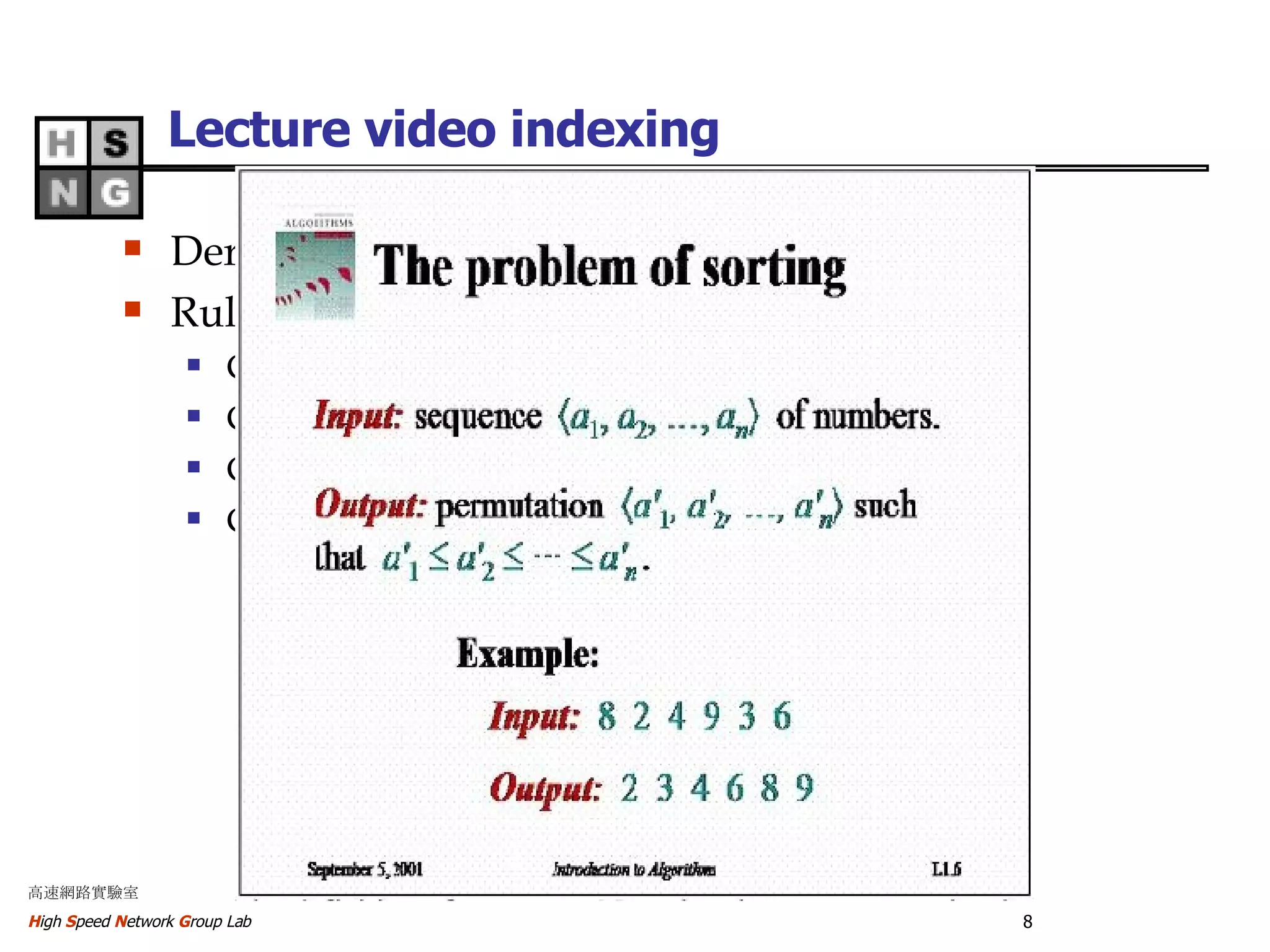 Content Classification And Context Based Retrieval System For E Learning Ppt
