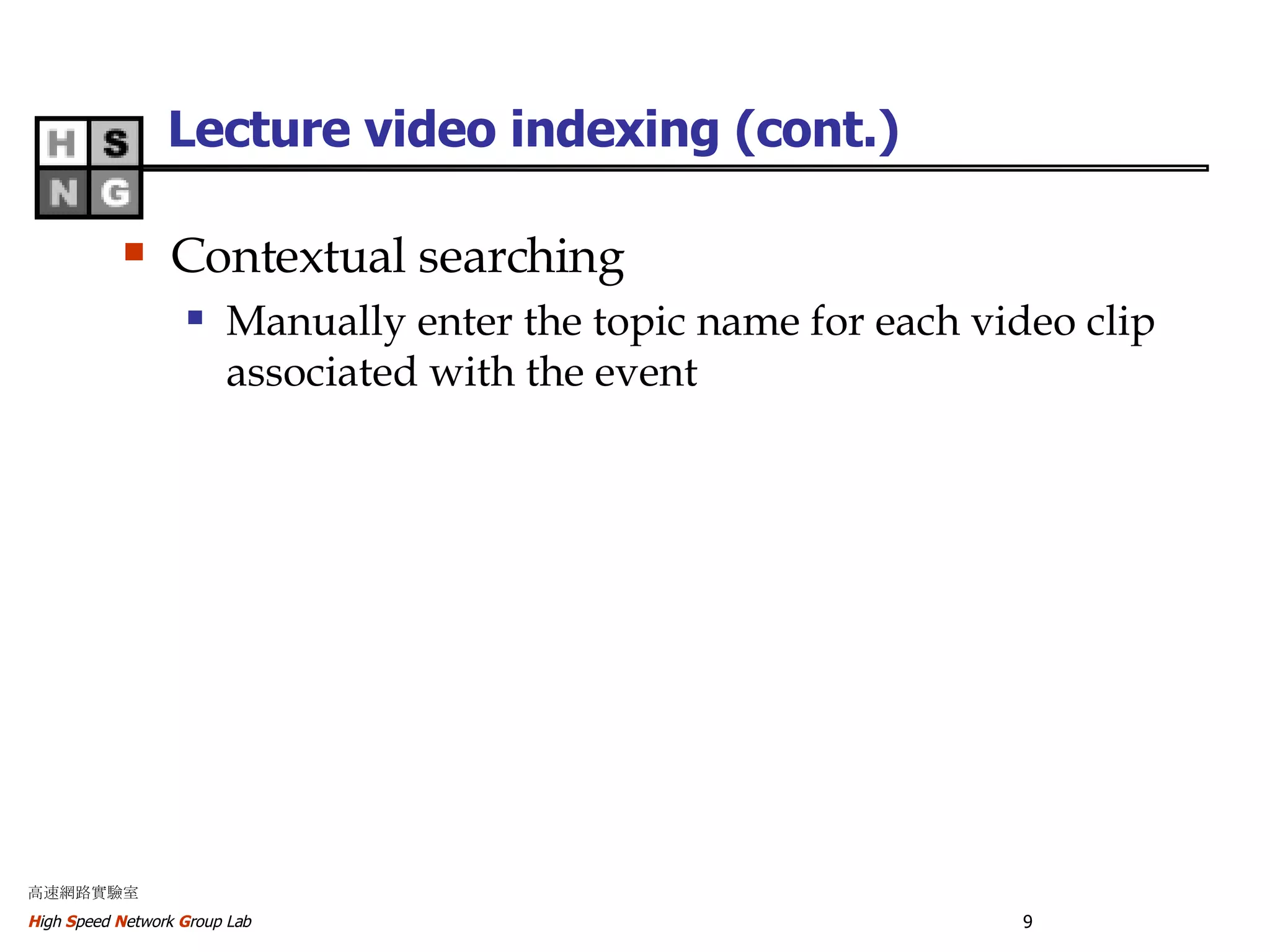 Content Classification And Context Based Retrieval System For E Learning Ppt