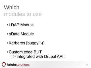 Drupal integration best practises | PPT