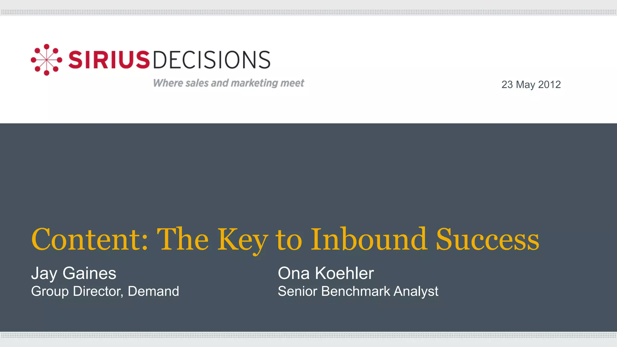 Sirius Decisions eBook | PDF