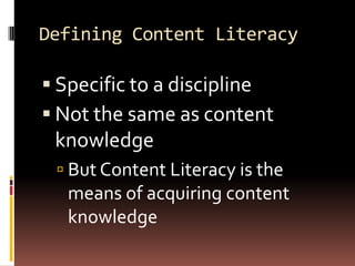 Content literacy | PPTX