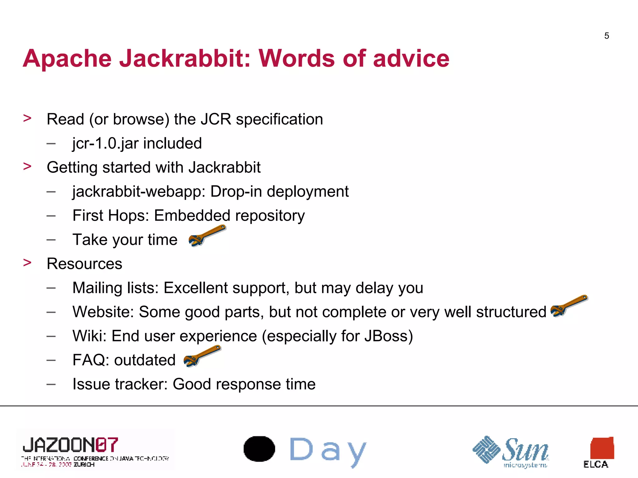 Content Management With Apache Jackrabbit | PPT