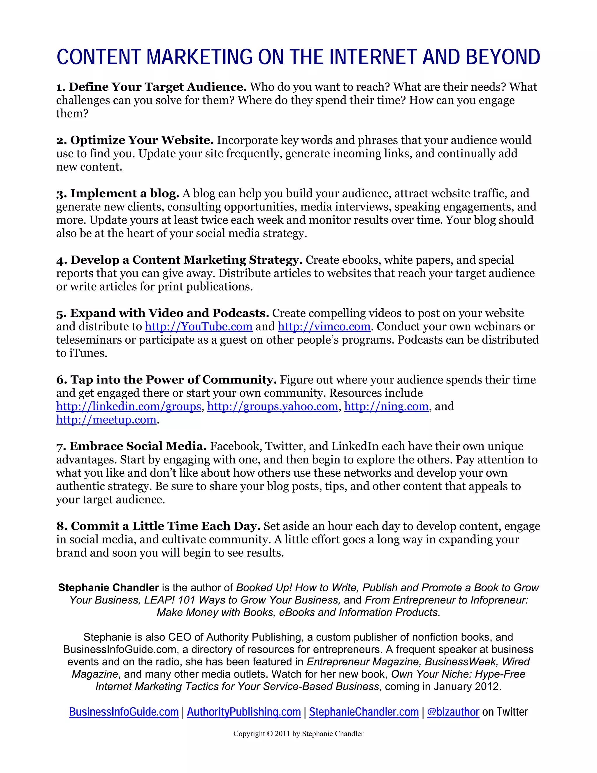 Content Marketing Handout | PDF