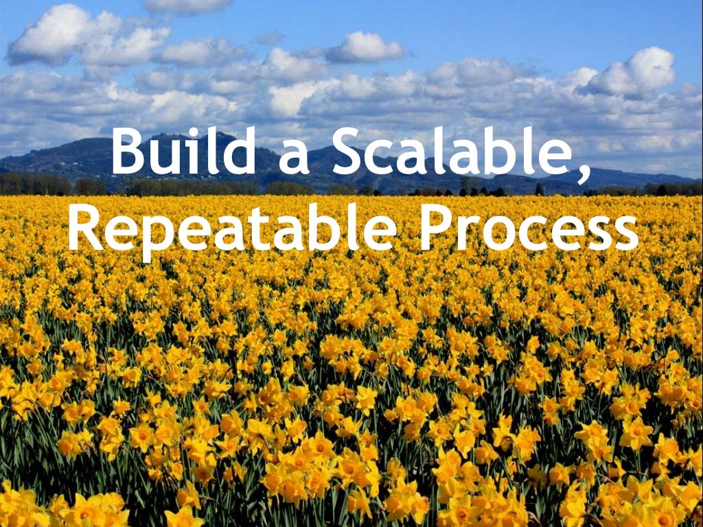 Build a Scalable, Repeatable Process