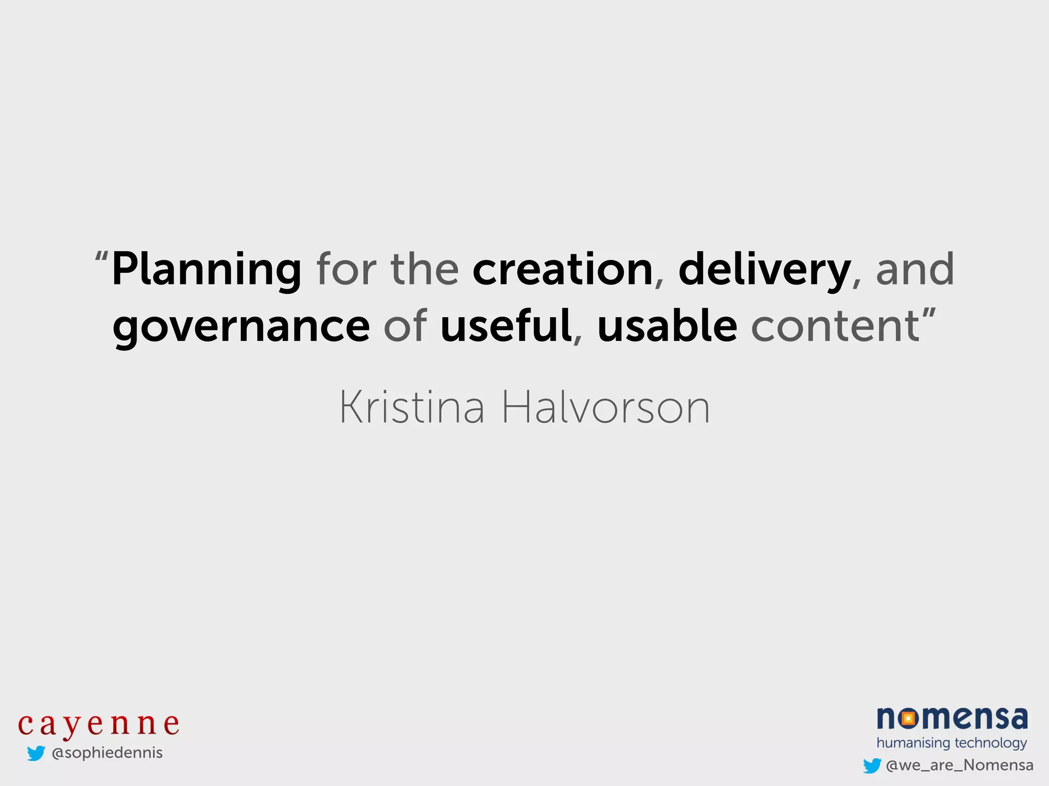 Content Strategy Workflow & Governance Workshop, UX Bristol 2014 | PPT