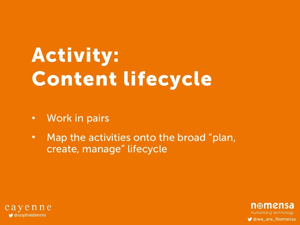 Content Strategy Workflow & Governance Workshop, UX Bristol 2014