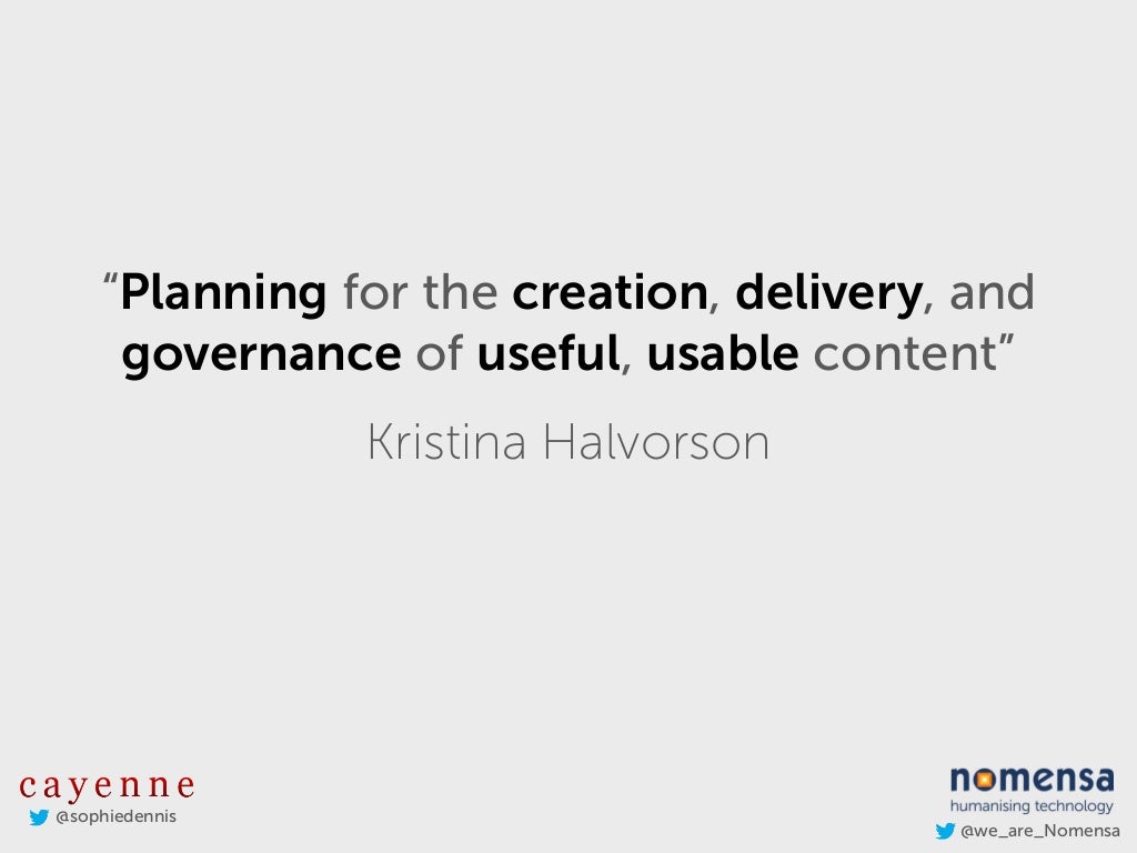 Content Strategy Workflow & Governance Workshop, UX Bristol 2014
