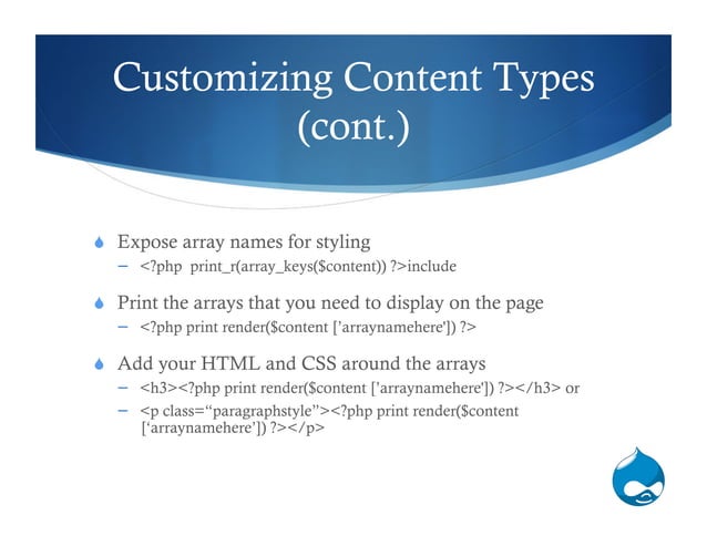 Creating and Theming Custom Content Types | PPT