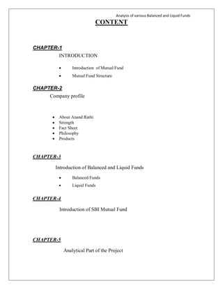 project report on mutual fund | PDF