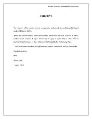 project report on mutual fund | PDF