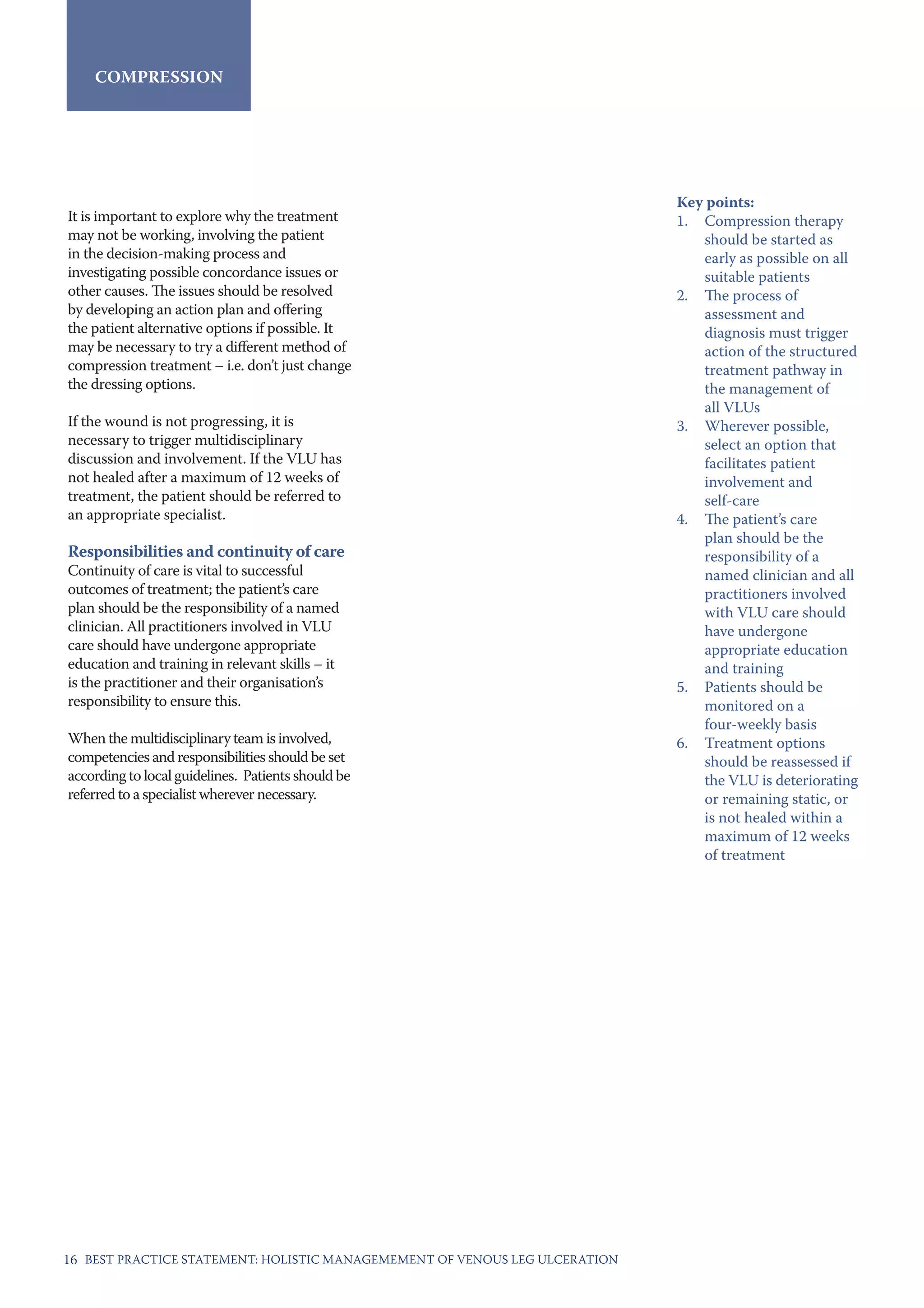 Holistic Management of Venous Leg Ulceration | PDF