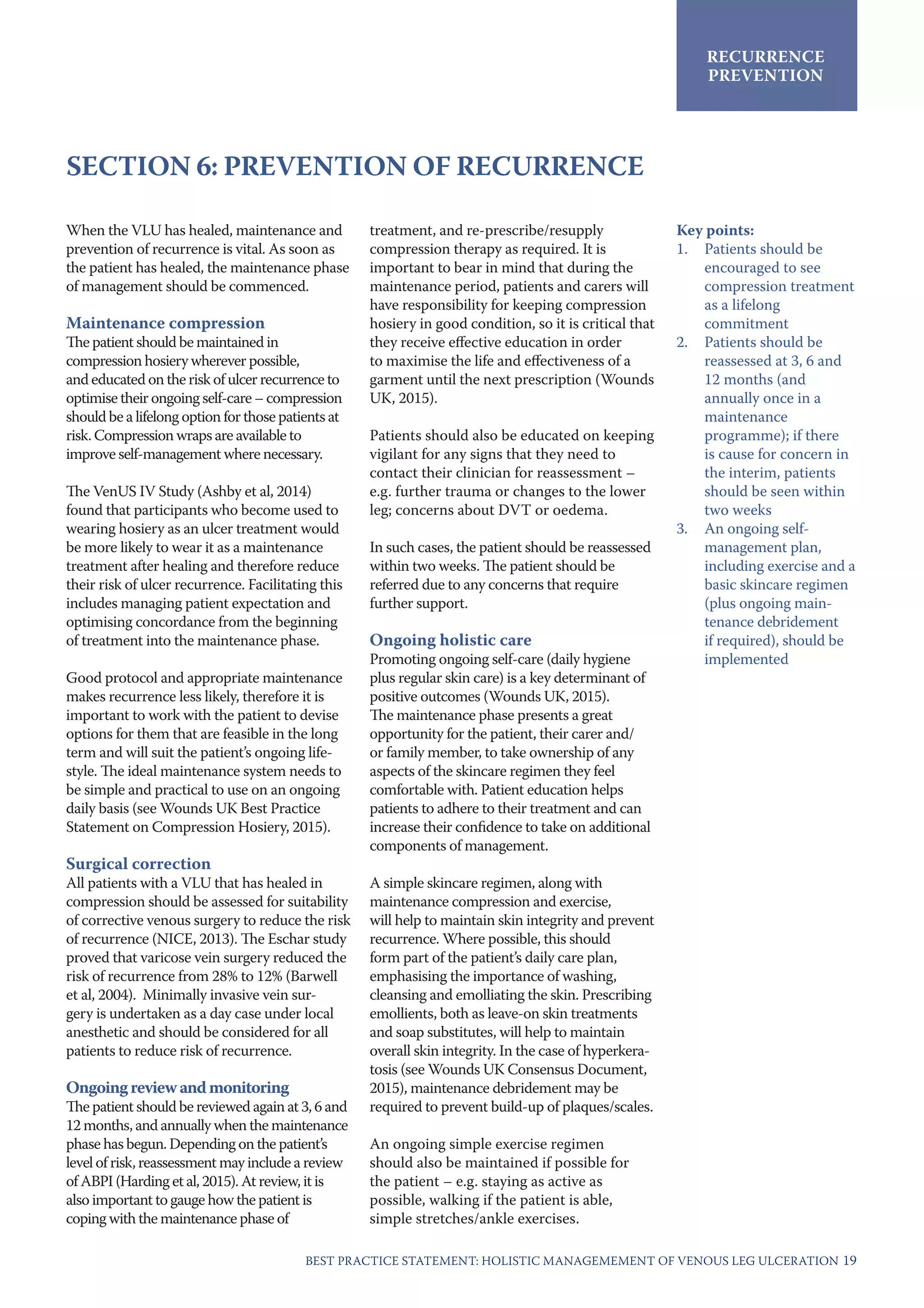 Holistic Management of Venous Leg Ulceration | PDF