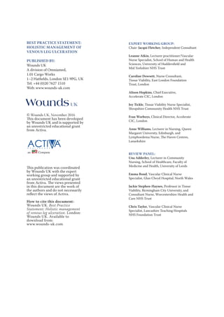 Holistic Management of Venous Leg Ulceration | PDF