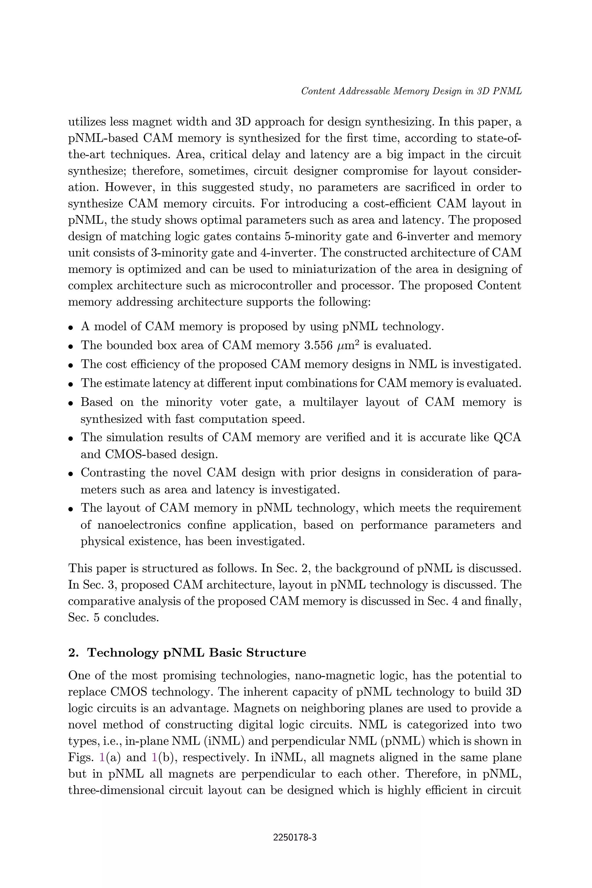 Content Addressable Memory Design in 3D pNML for Energy-Aware ...