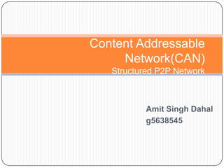 Content addressable network(can) | PPTX