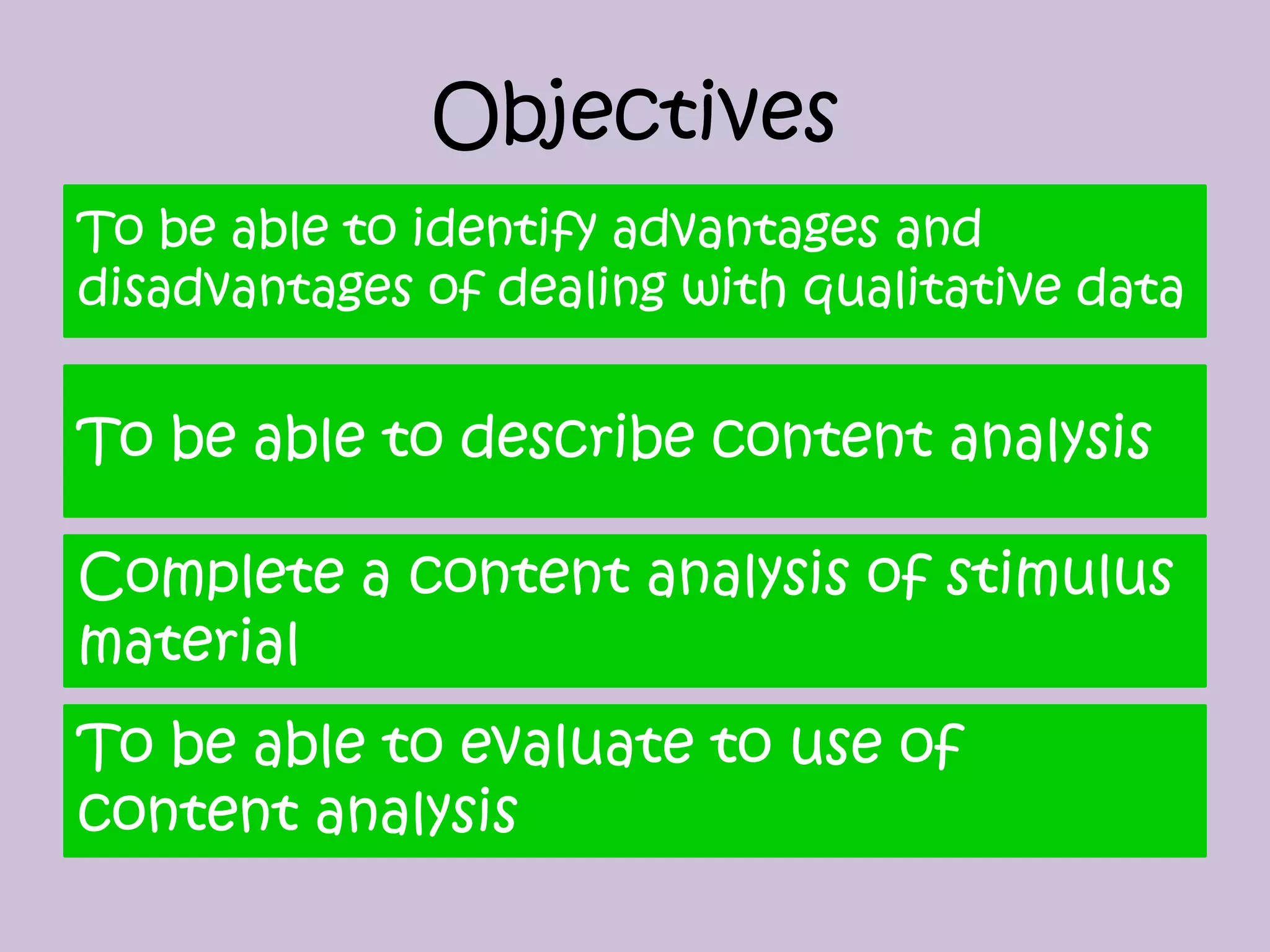 Content Analysis PPT Content Analysis PPT