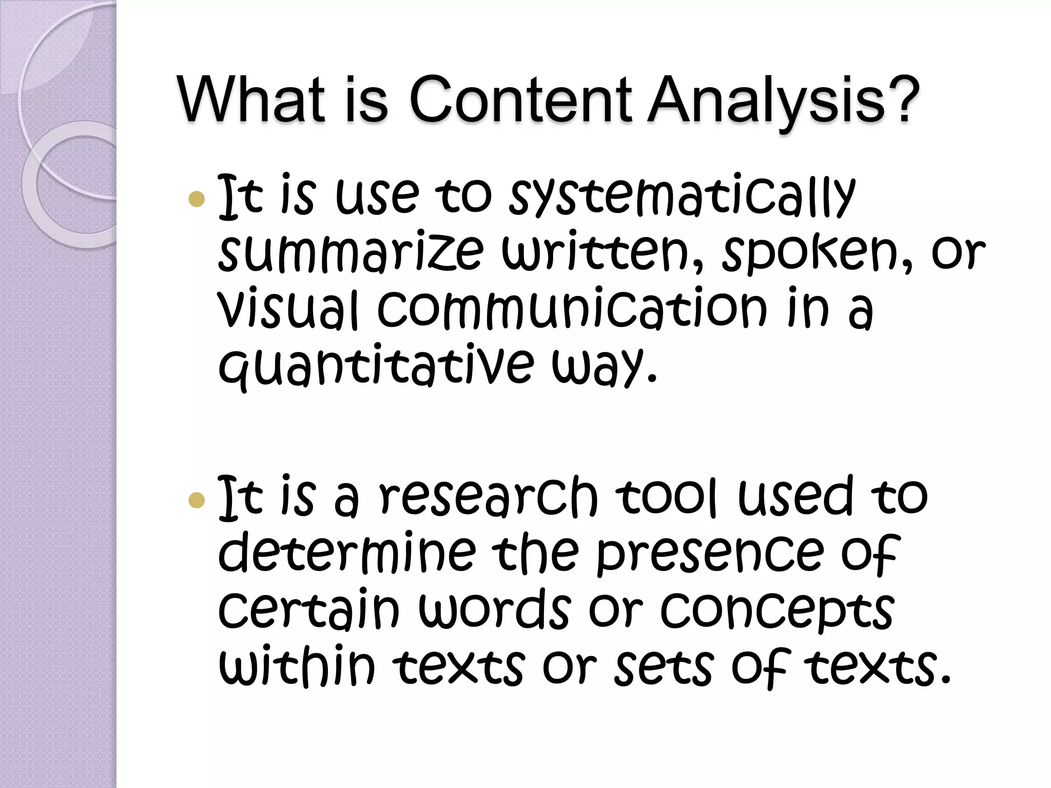 Content analysis | PPTX