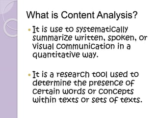 Content analysis | PPTX