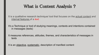 Content analysis | PPTX