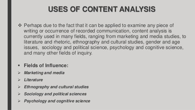 Content analysis
