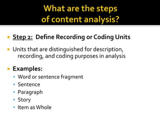 Content Analysis | PPT
