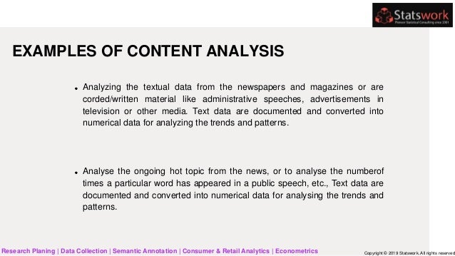 Content Analysis Data Collection Services Data Analysis Services - Statswork