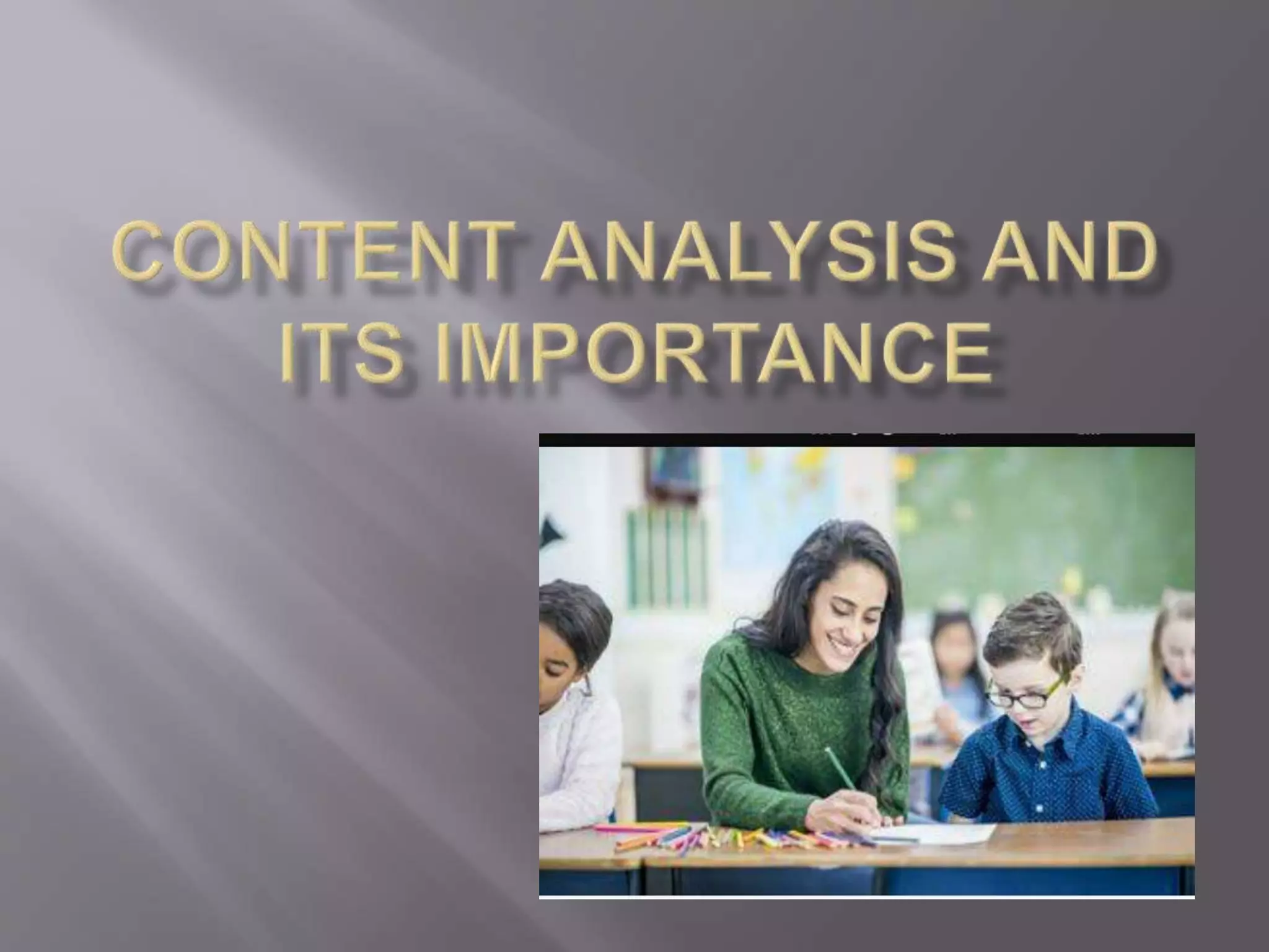 CONTENT ANALYSIS | PPT