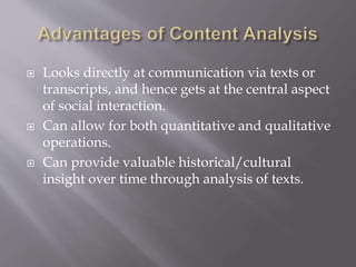 CONTENT ANALYSIS | PPT