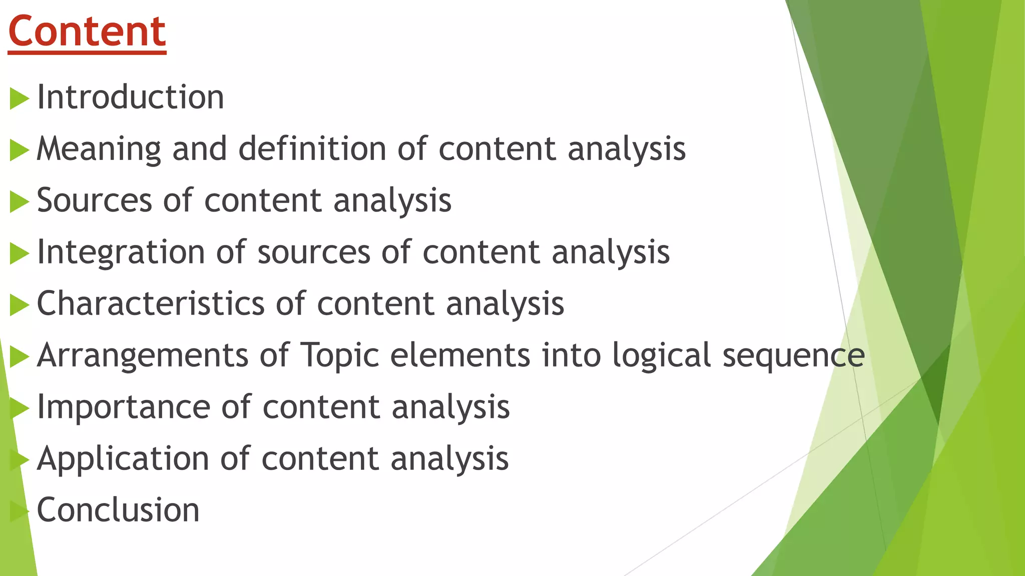 Content analysis | PPT