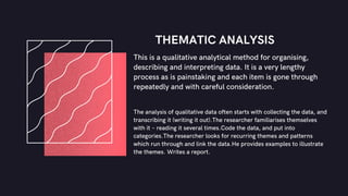 types of analyses of research | PPT