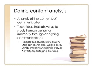 how to understand metodology content analysis | PPT