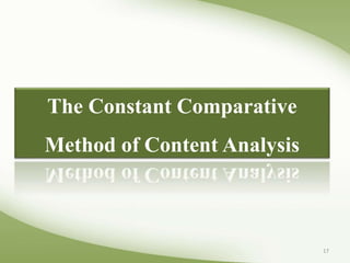 CONTENT ANALYSIS (Quantitative Research Methods) | PPSX