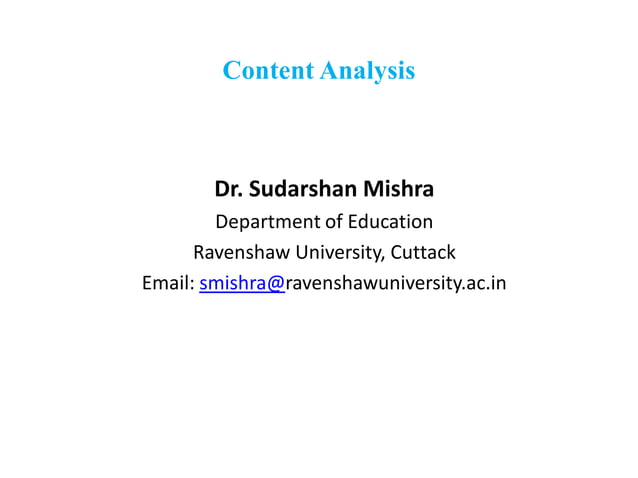 Content analysis | PDF | Technology & Computing