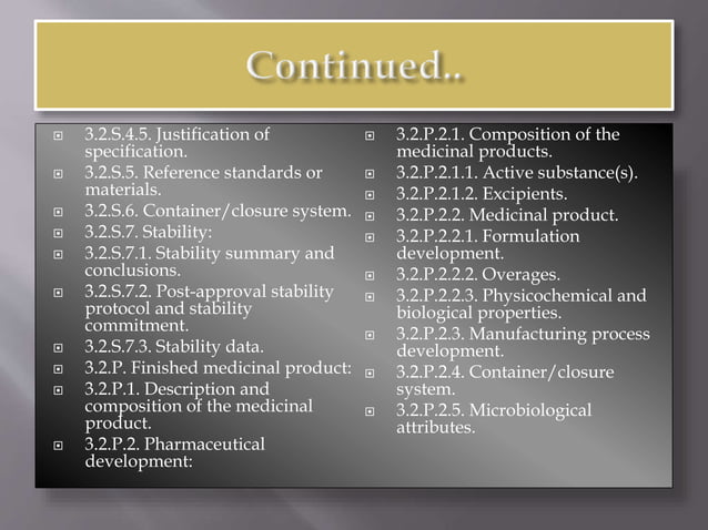 Content and format of dossier filling in india | PPTX | Pharmaceutical ...