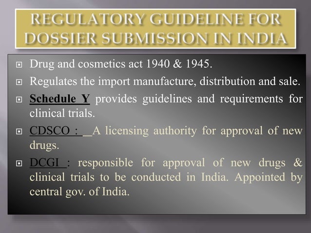 Content and format of dossier filling in india | PPTX | Pharmaceutical ...