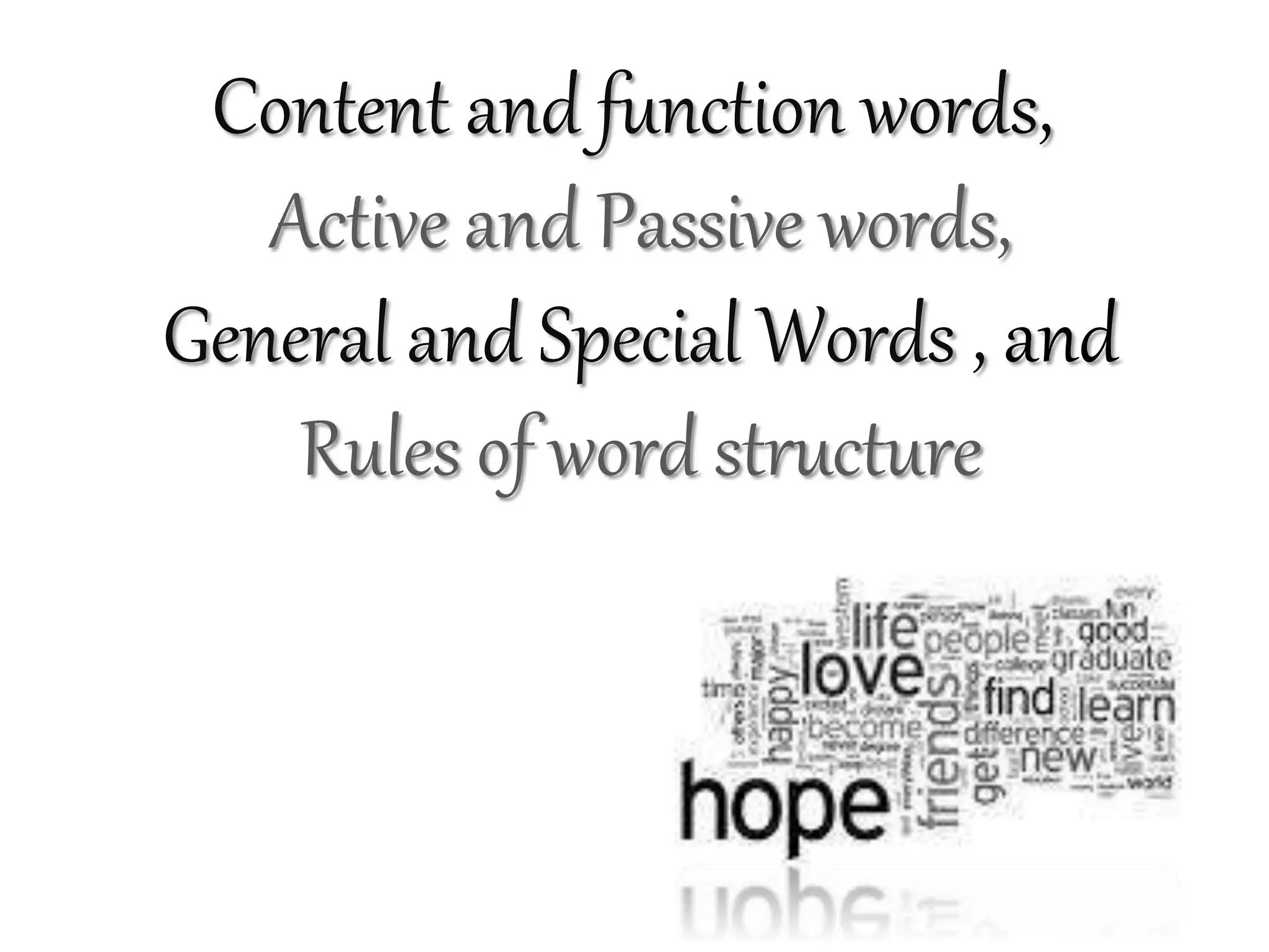 Content and function words | PPTX