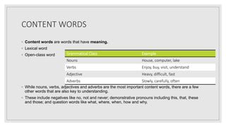 Content and function words | PPTX