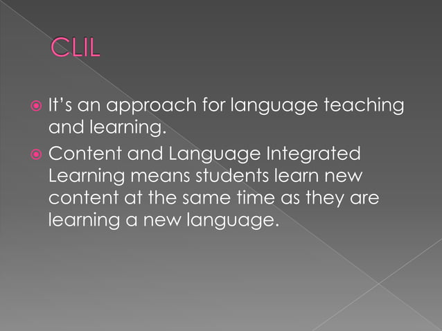 Content and language integrated learning | PPTX