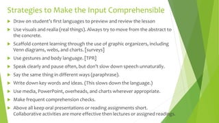 Lesson Planning Strategies for English Language Learners K-12 | PPTX