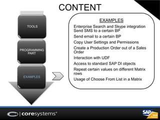 Workshop coresuite customize for SAP Business One | PPTX