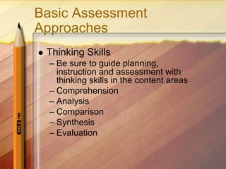 Content area assessment | PPTX
